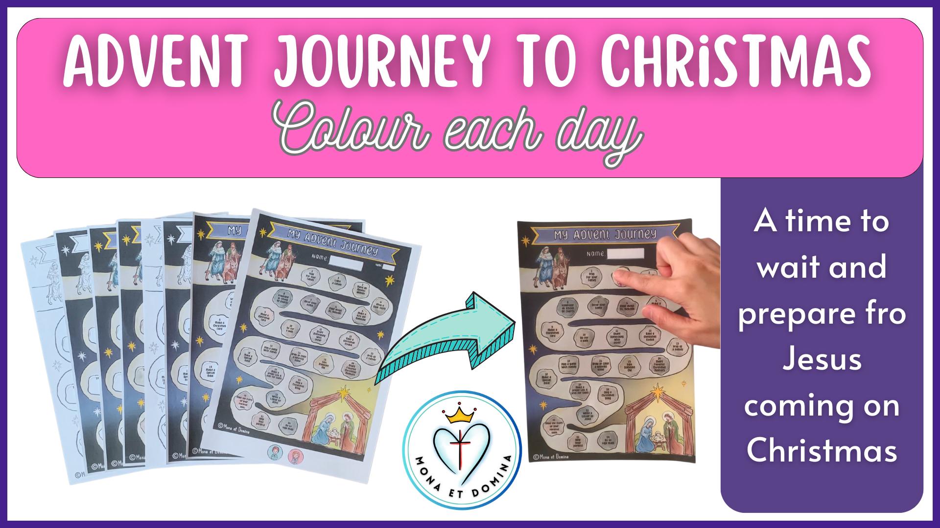 Digital Download Catholic Christian Advent Journey Printable Calendar ...