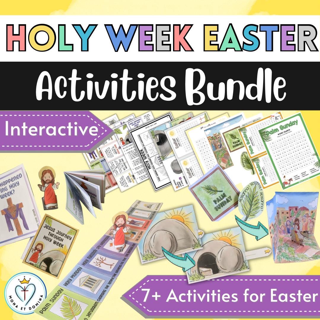 Holy Week Easter Christian Activities Catholic Craft Sunday School ...