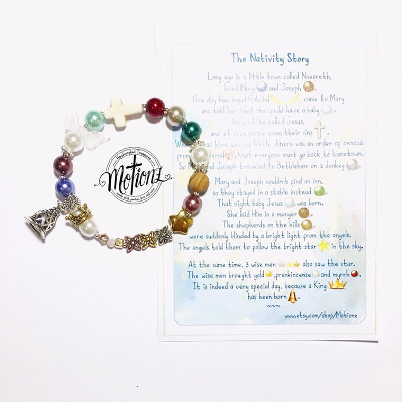 Nativity Christmas Story Bracelet, Christian Gift,religious Jewelry ...
