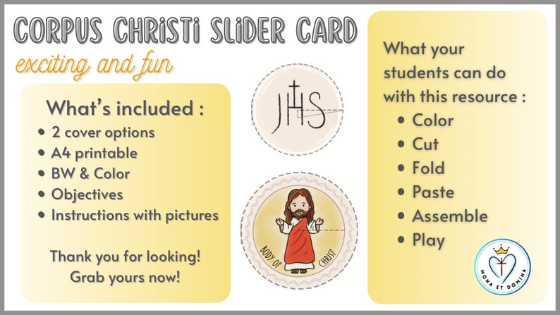 Digital Download Corpus Christi Body of Christ Slider Interactive Card ...