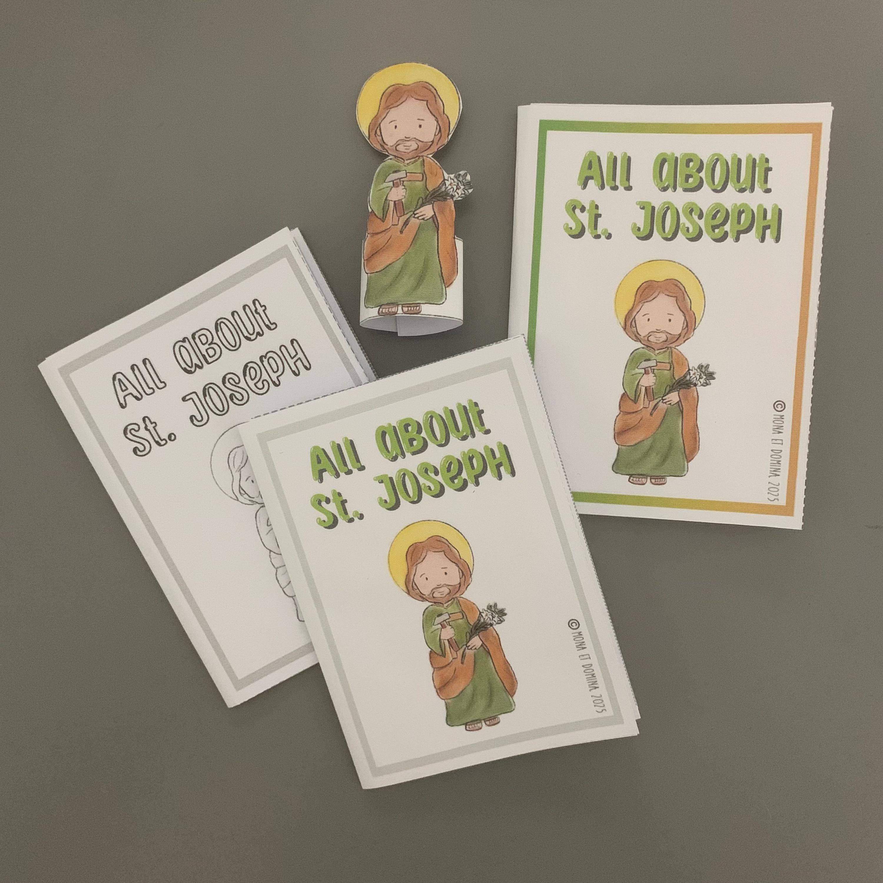 St Joseph Feast Day Craft the Worker Catholic Saint Story Mini Book ...
