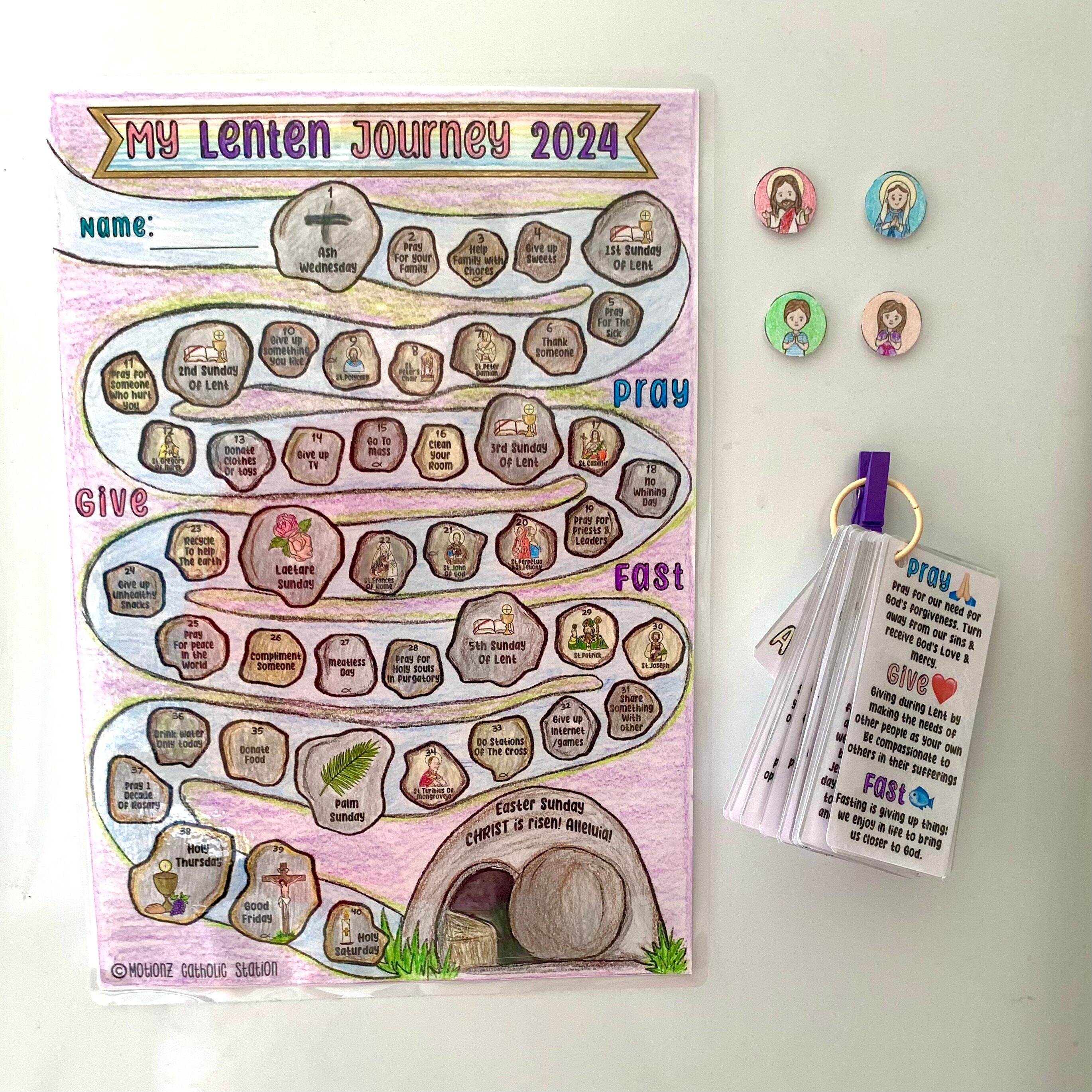 Digital Download Catholic Lenten 2024 Journey Printable Calendar ...