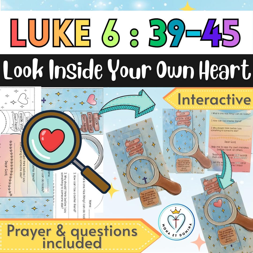 Digital Download Luke 6:39-45 Look Inside Your Heart Magnifying Glass ...