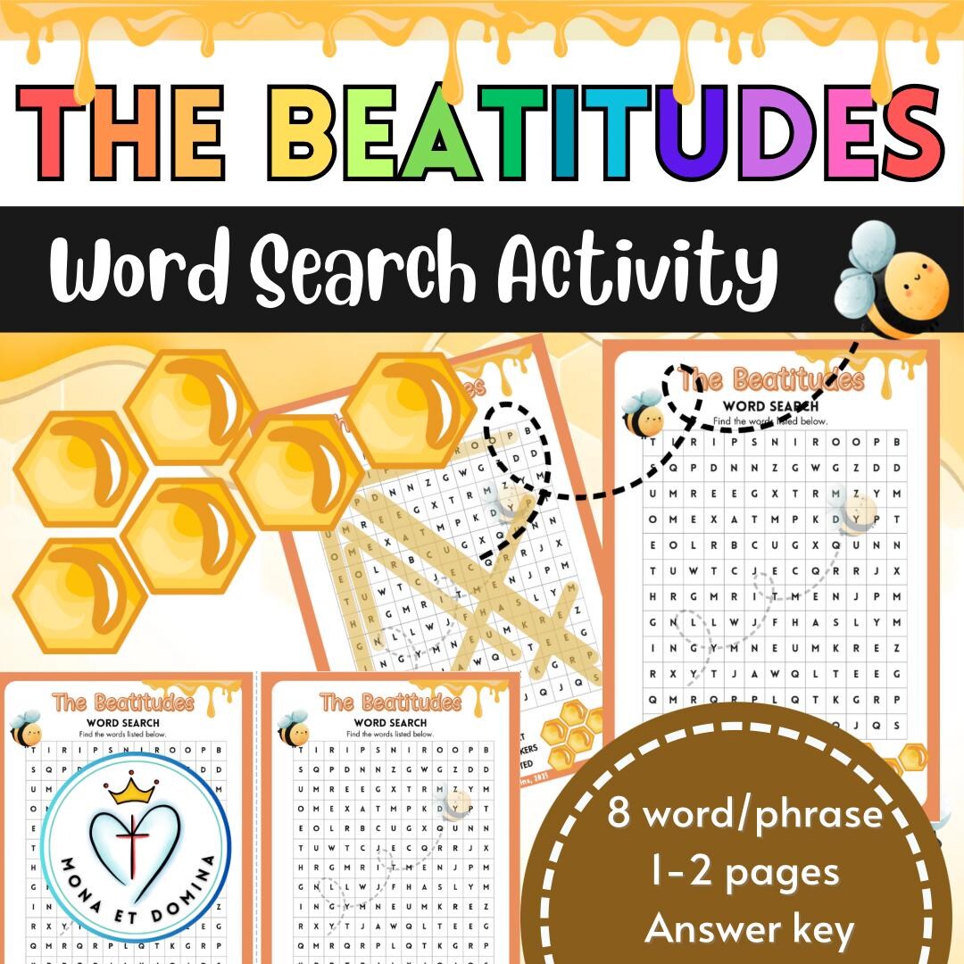 Digital Download the Beatitudes Gospel Bible Lesson Matthew 5 Catholic ...