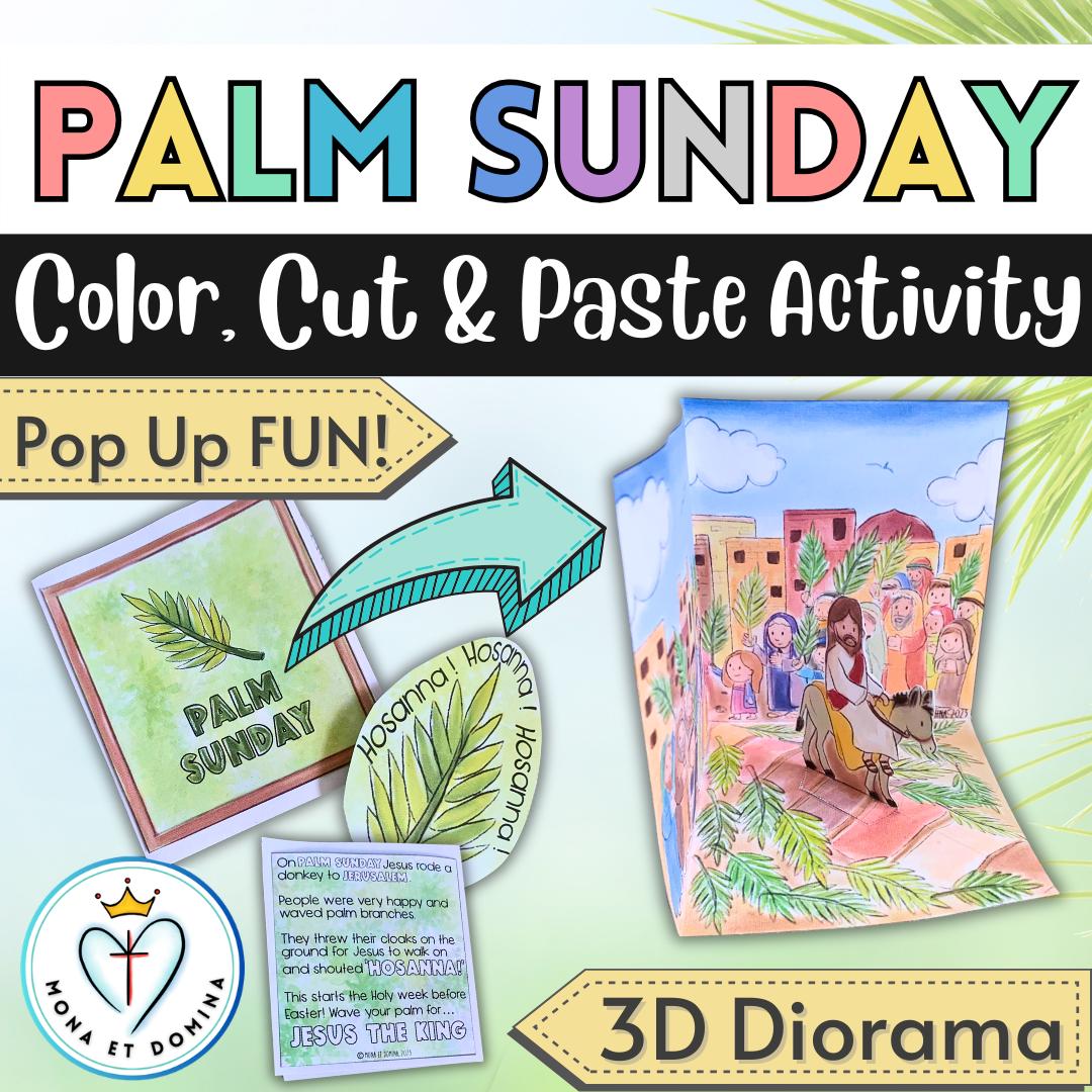 Palm Sunday Craft Jesus on A Donkey to Jerusalem Bible Lesson Coloring ...