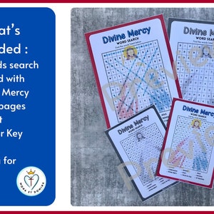 Digital Download Divine Mercy Sunday Word Search No Prep Printable ...