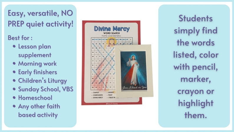 Digital Download Holy Trinity Sunday Word Search No Prep Printable Activity Catholic Printable ...