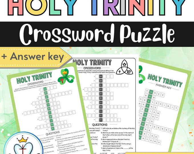 Trinity Sunday Puzzle Worksheet Printable Coloring Page Sheet ...