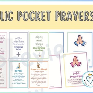 Digital Download Catholic Prayers Pocket Mini Book Activity Cut and ...