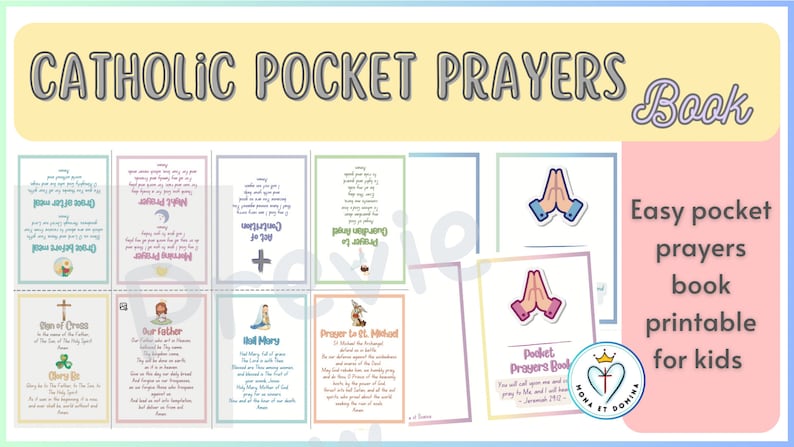 Digital Download Catholic Prayers Pocket Mini Book Activity Cut and ...