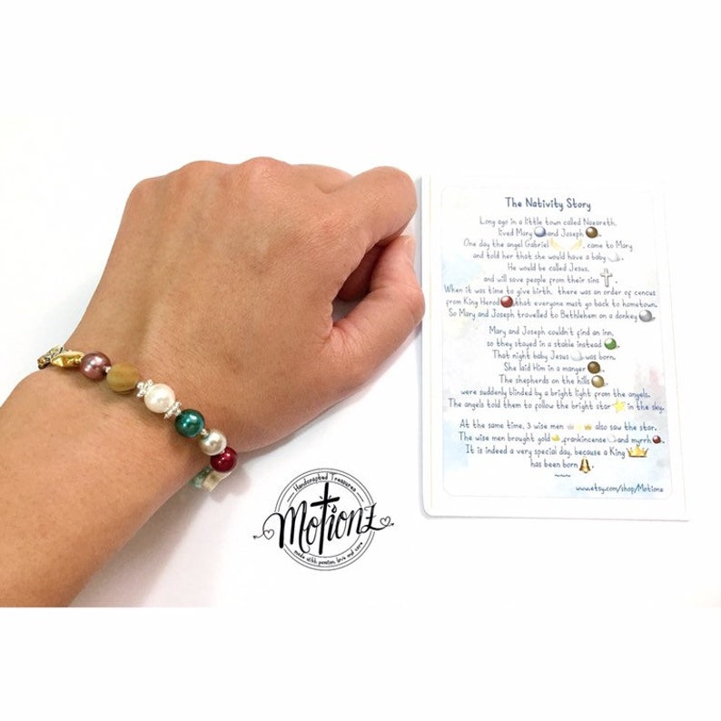 Nativity Christmas Story Bracelet, Christian Gift,religious Jewelry ...