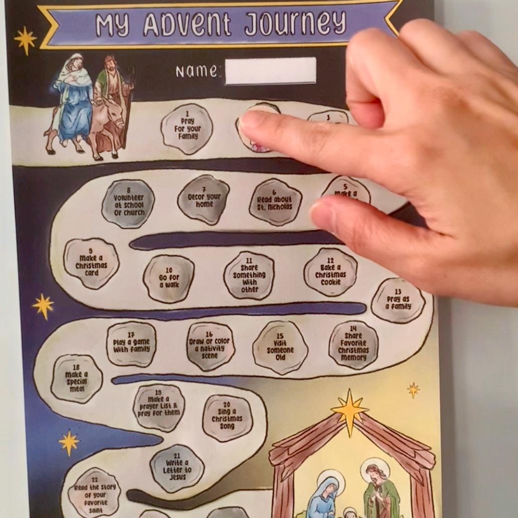 Digital Download Catholic Christian Advent Journey Printable Calendar ...