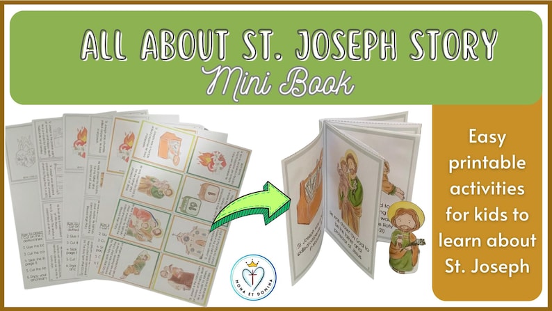 St Joseph the Worker Feast Day Craft Catholic Saint Story Mini Book ...