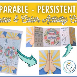 Parable of Jesus Persistent Widow Bible Lesson Craft Luke 18 Coloring ...