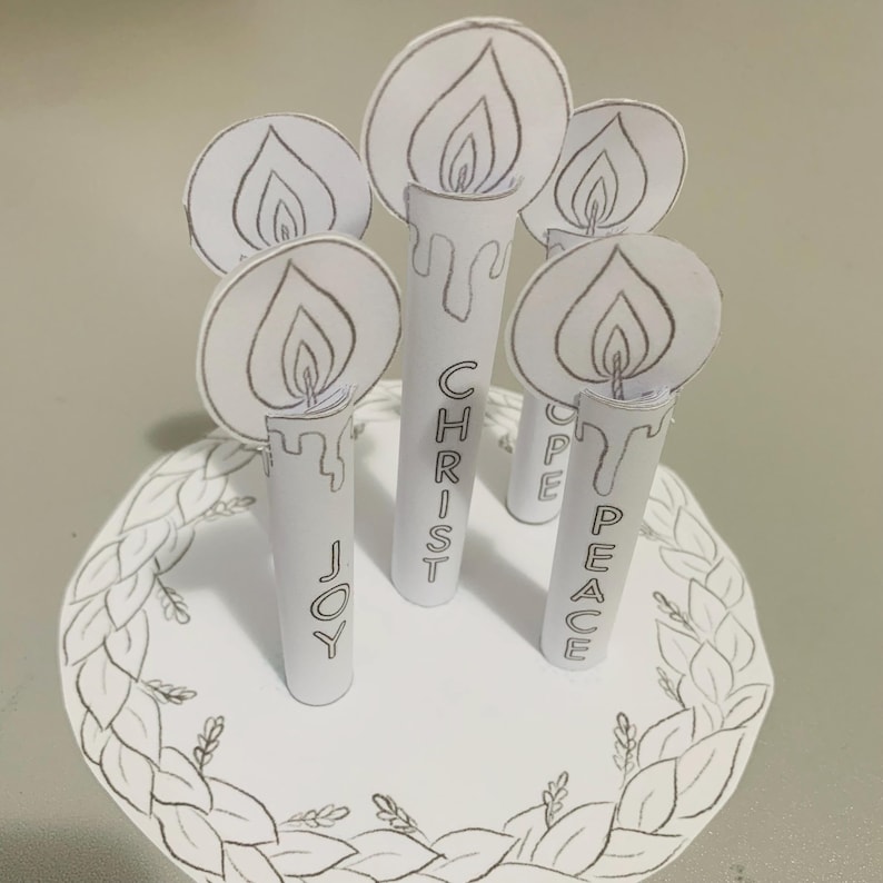 Advent Wreath 3D Candles Craft Christmas Activity Countdown Catholic ...