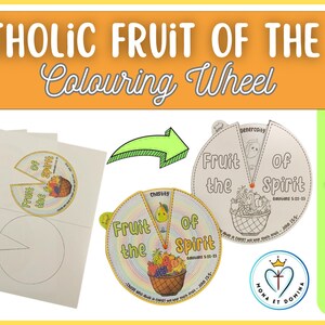 Digital Download 12 Fruit of the Spirit Catholic Colouring Wheel ...