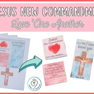 Love One Another John 13:34 Jesus' New Commandment Bible Verse Craft ...
