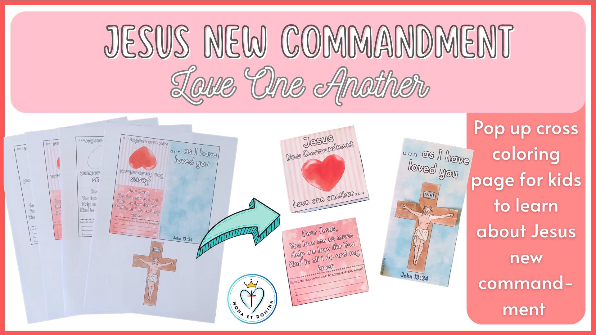 Love One Another John 13:34 Jesus' New Commandment Bible Verse Craft ...