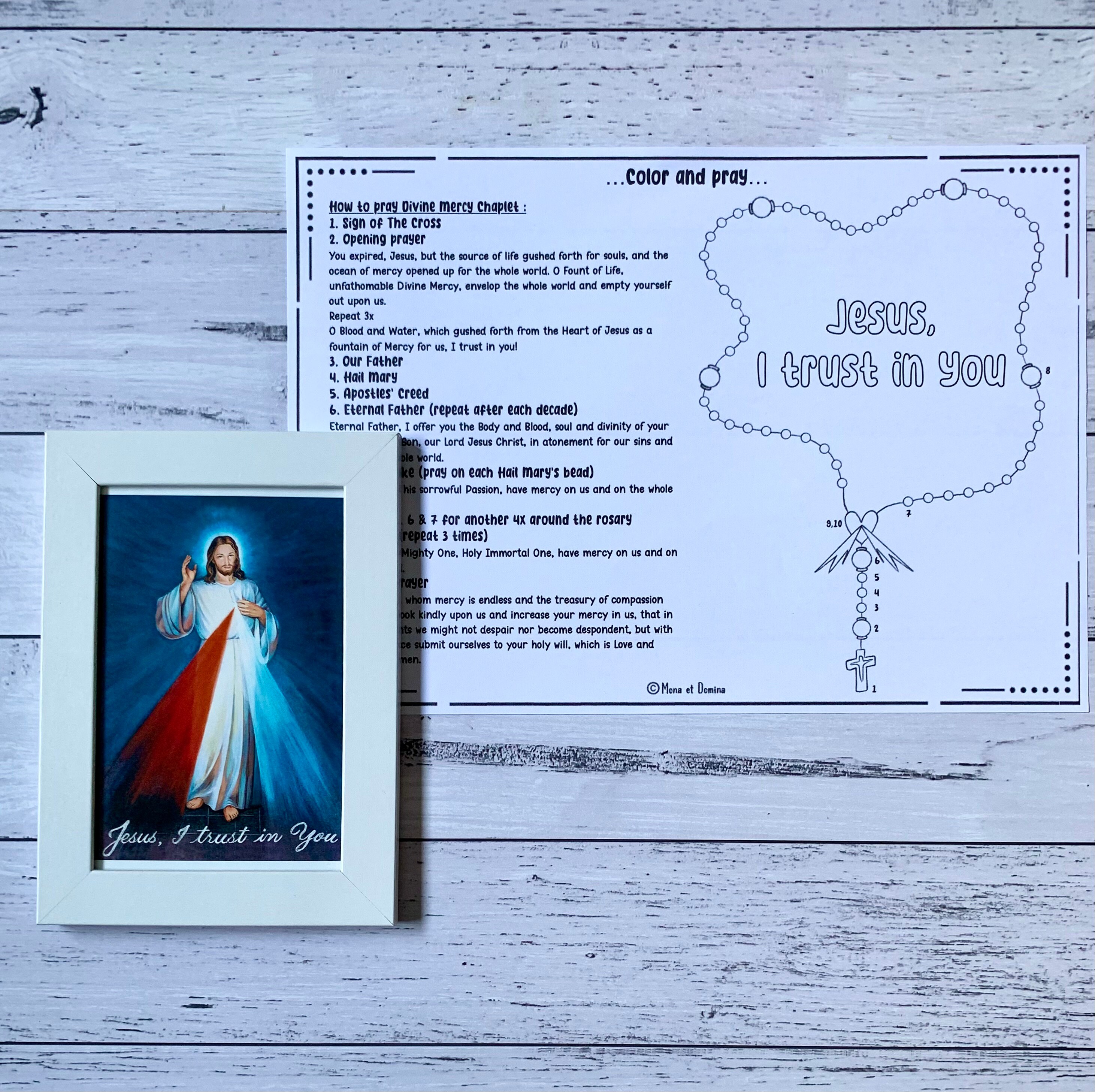 Digital Download Divine Mercy Sunday Color and Pray Colourng Pages No ...