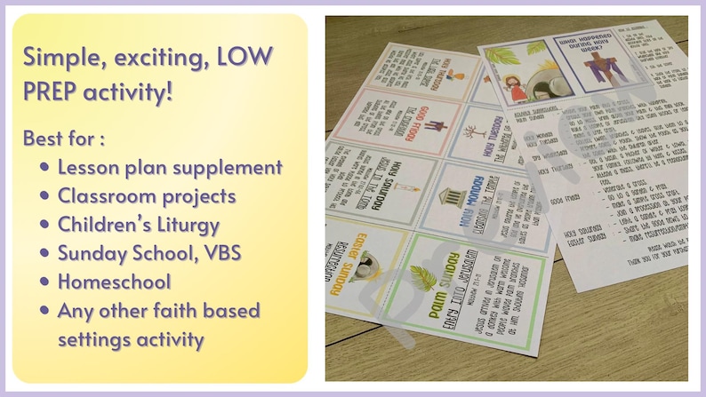 Easter Story Booklet Holy Week Mini Book Catholic Activity Palm Sunday ...