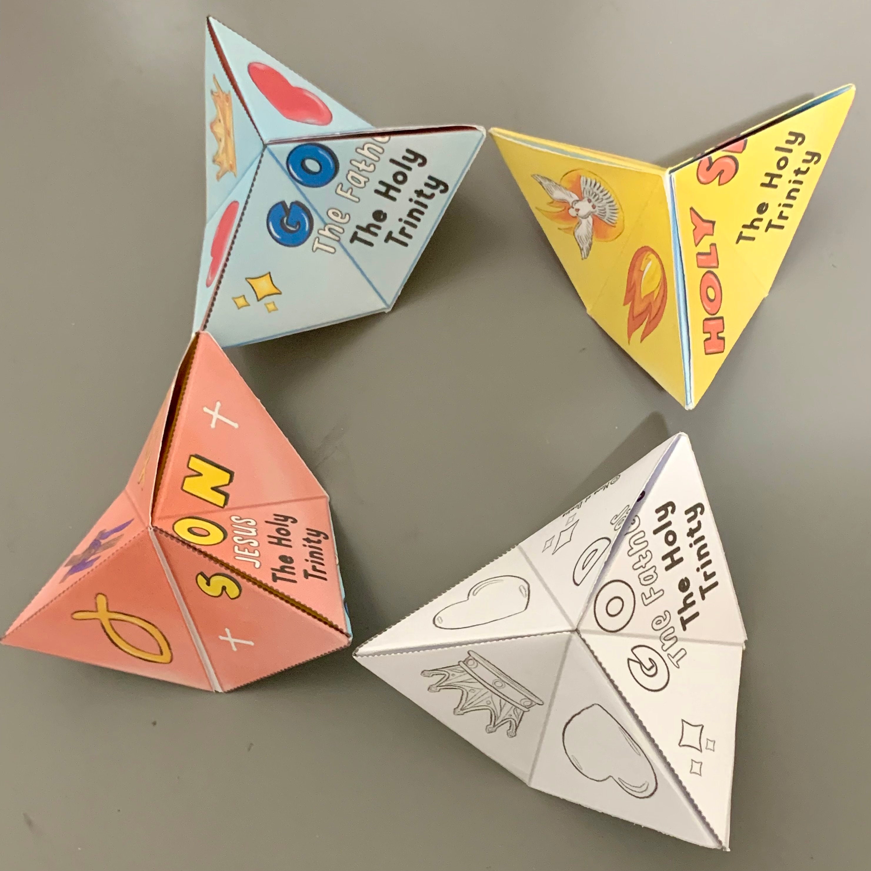 Digital Download Holy Trinity Hexaflexagon Fidget Paper Toy Interactive ...