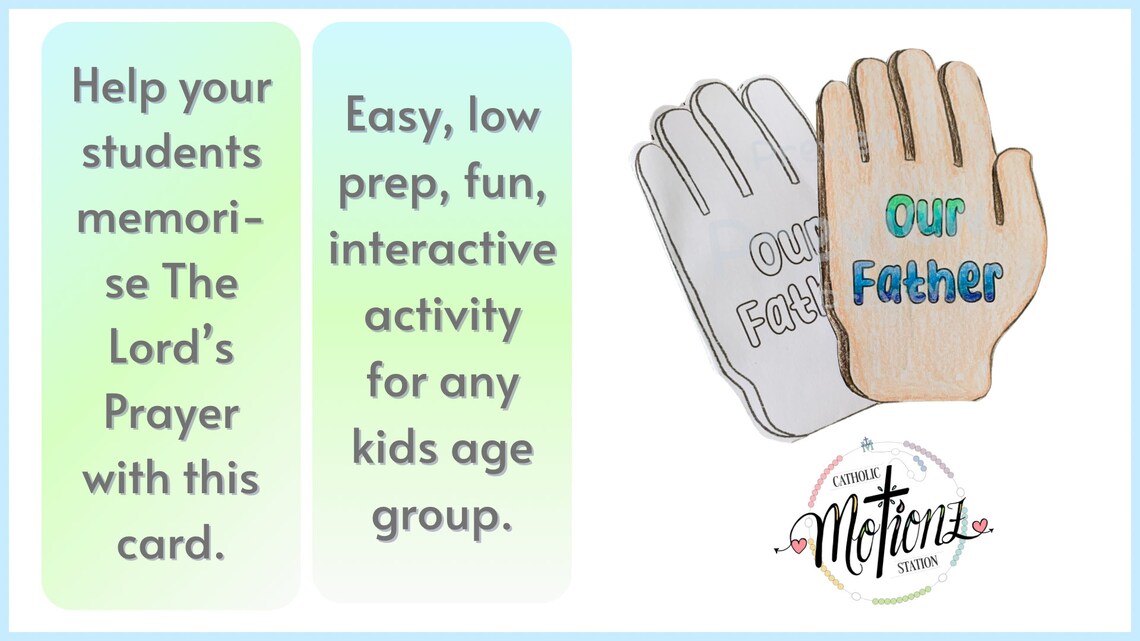 Digital Download Our Father the Lords Prayer Interactive Colouring Page ...