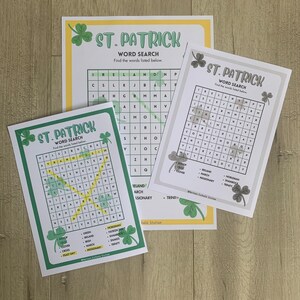 Digital Download St. Patrick’s Day Word Search No Prep Printable ...