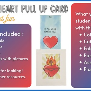 Digital Download Most Sacred Heart of Jesus Interactive Pull up Card ...