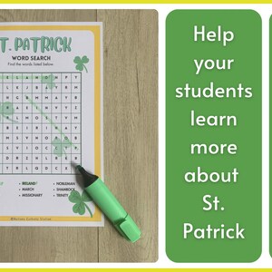 Digital Download St. Patrick’s Day Word Search No Prep Printable ...