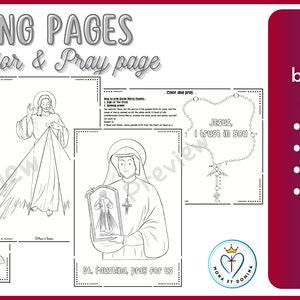 Digital Download Divine Mercy Sunday Color and Pray Colourng Pages No ...