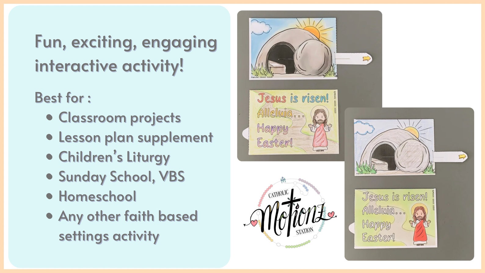 Digital Download Easter Sunday Jesus Resurrection Interactive Slider ...