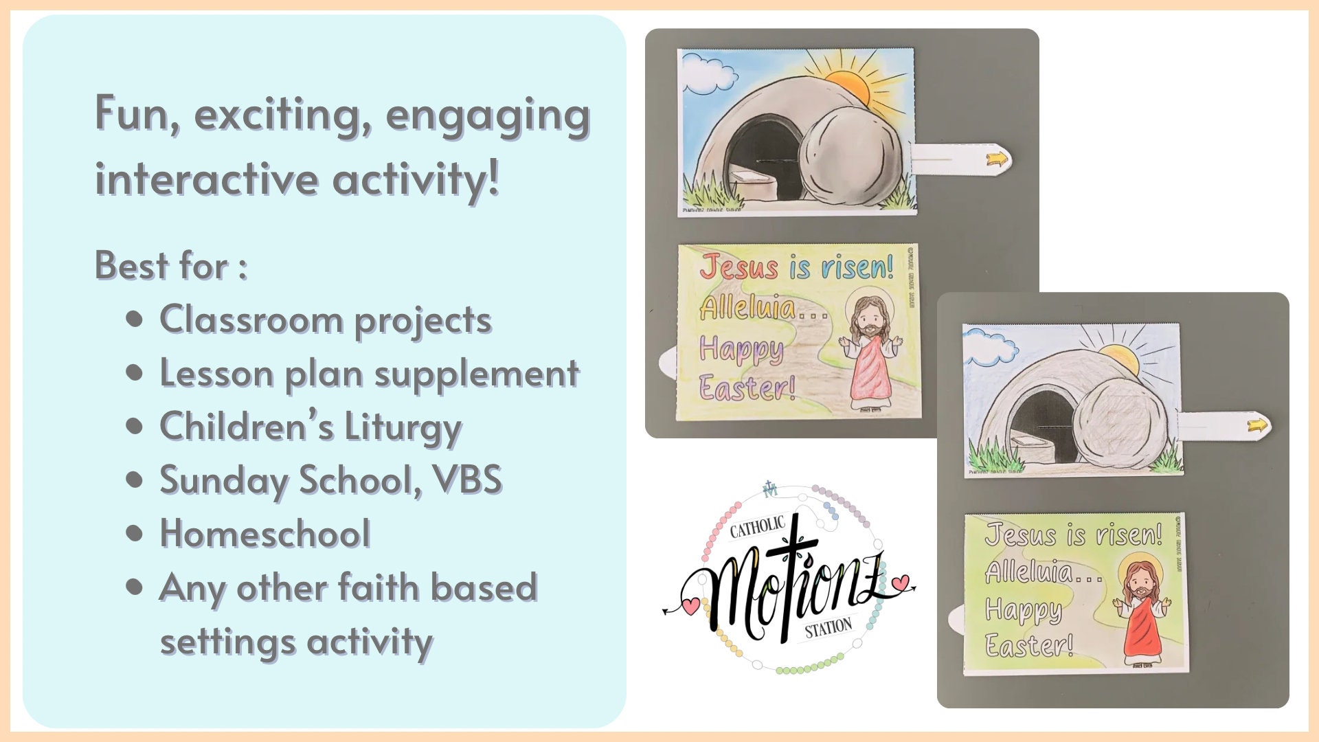 Digital Download Easter Sunday Jesus Resurrection Interactive Slider ...