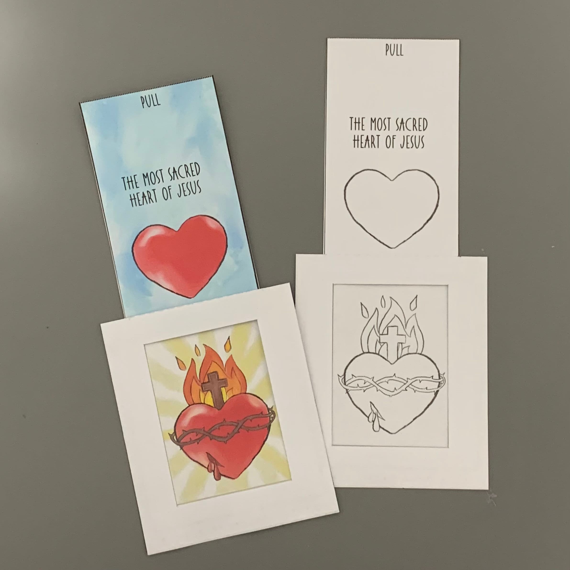 Digital Download Most Sacred Heart of Jesus Interactive Pull up Card ...