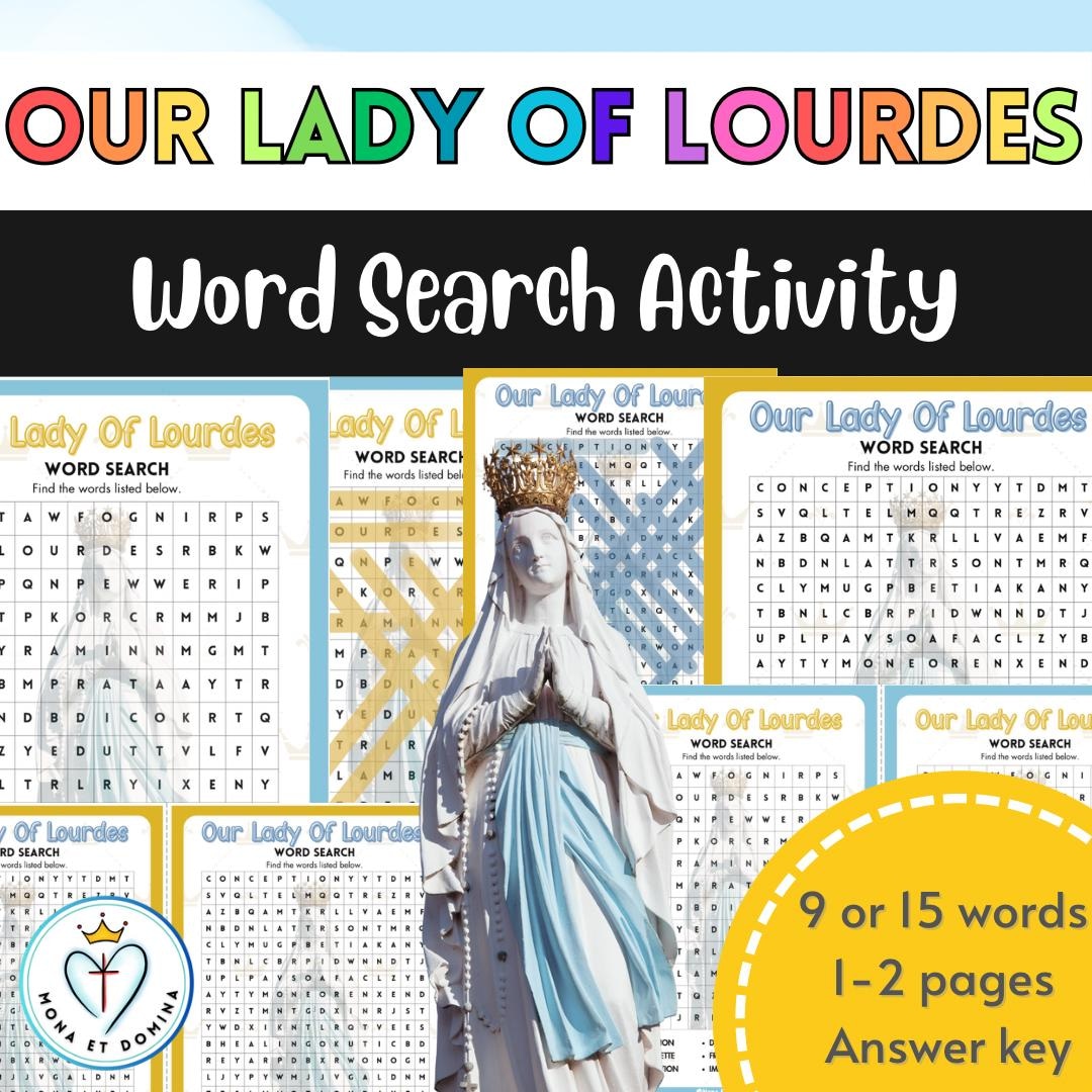 Digital Download Our Lady of Lourdes Devotion Marian Apparition Word ...