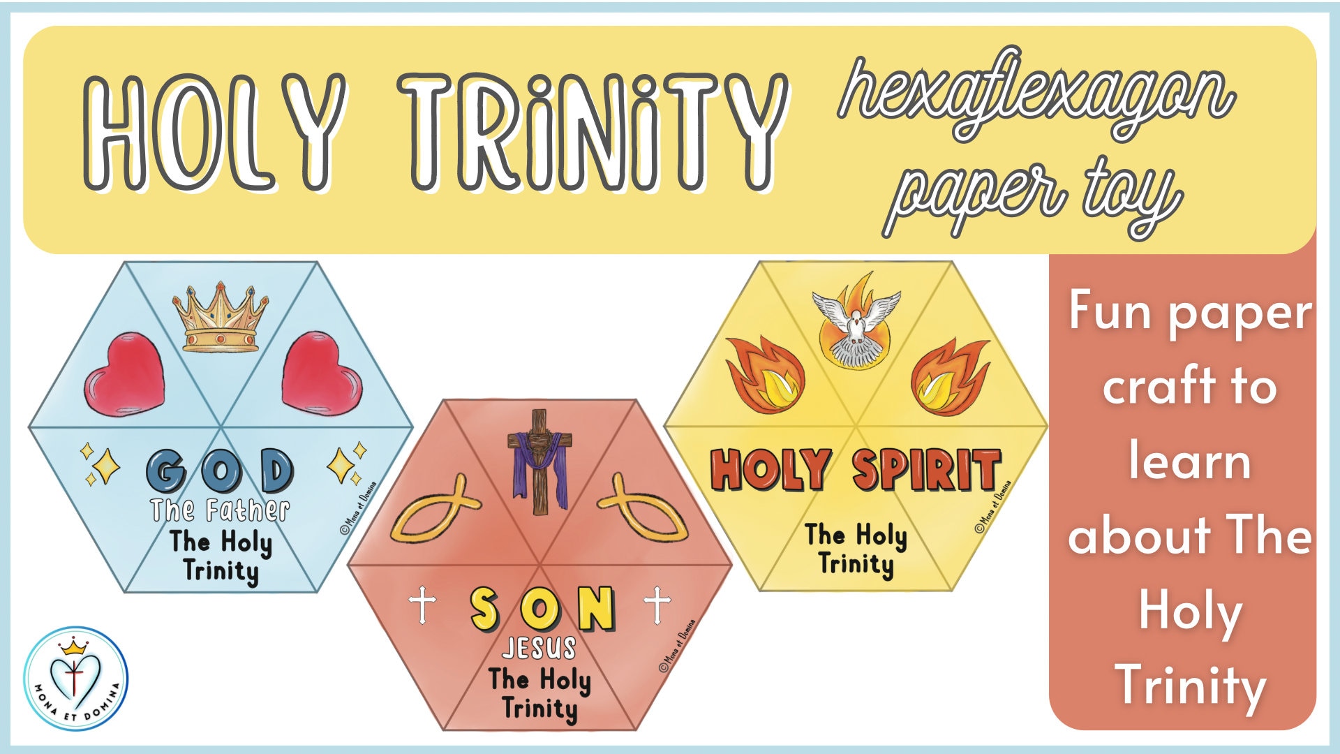 Digital Download Holy Trinity Hexaflexagon Fidget Paper Toy Interactive ...