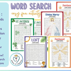 Digital Download Most Sacred Heart of Jesus Sunday Word Search No Prep ...