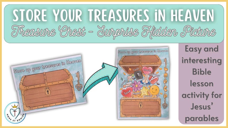 Jesus’ Parables Activity Treasures in Heaven Surprise Hidden Treasure ...