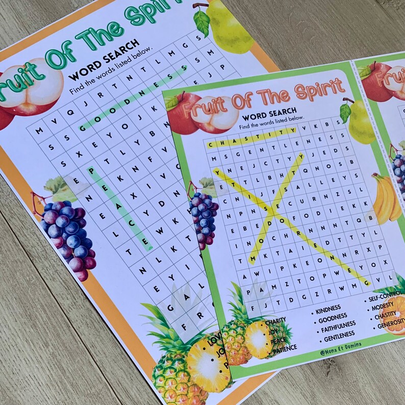 Digital Download Fruit of the Spirit Galatians Catholic Christian Word ...