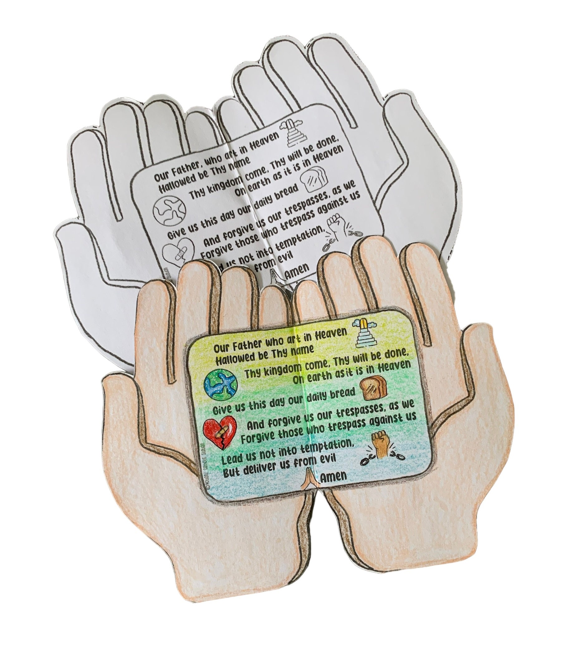 Digital Download Our Father the Lords Prayer Interactive Colouring Page ...