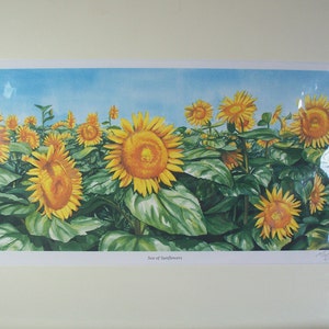 Sea of Sunflowers Print, Mounted and Signed - Etsy