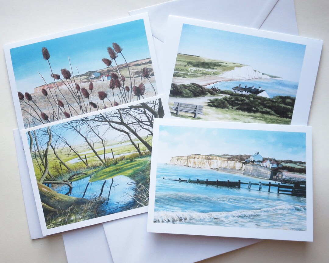 Cuckmere Haven Cards, Singles or Pack of 4 - Etsy Australia