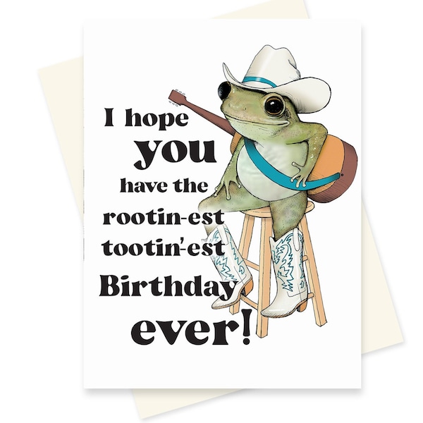 Funny Cowboy Birthday Card - Etsy