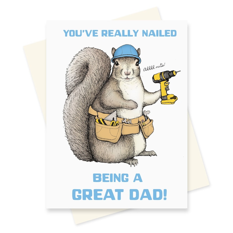 Squirrel Fathers Day Cards - Etsy
