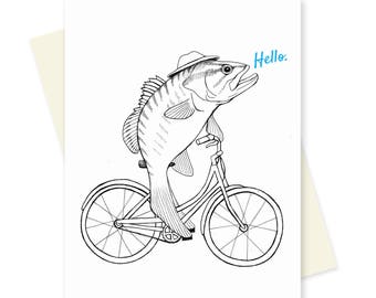 Fish on a Bicycle | Etsy