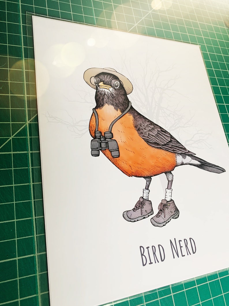 Bird Nerd Printable Art. Birding Artwork. Birdwatcher Gift. Birder ...