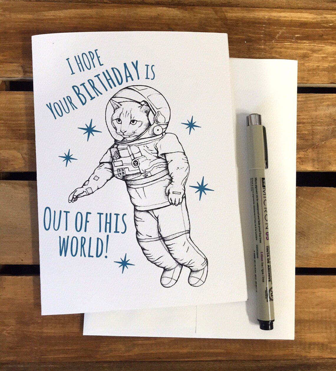 Space Cat Birthday Card. Funny Birthday Card. Boyfriend - Etsy