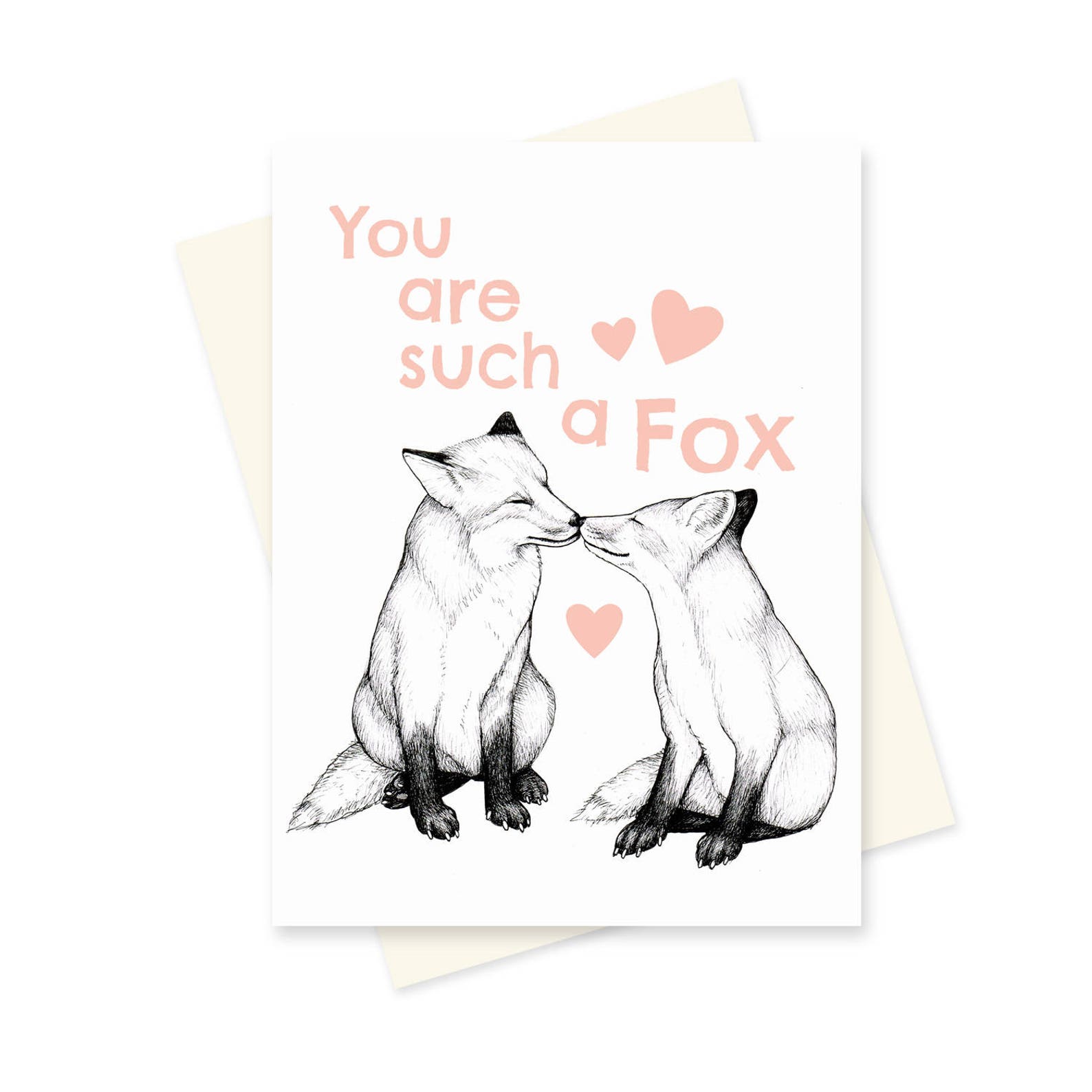 Fox Valentine Card. Foxy Card. Happy Anniversary. Cute Pun - Etsy