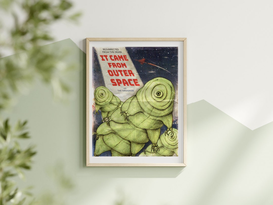 Tardigrade Sci-fi Vintage Movie Poster Art Print. Microbiology Biology ...