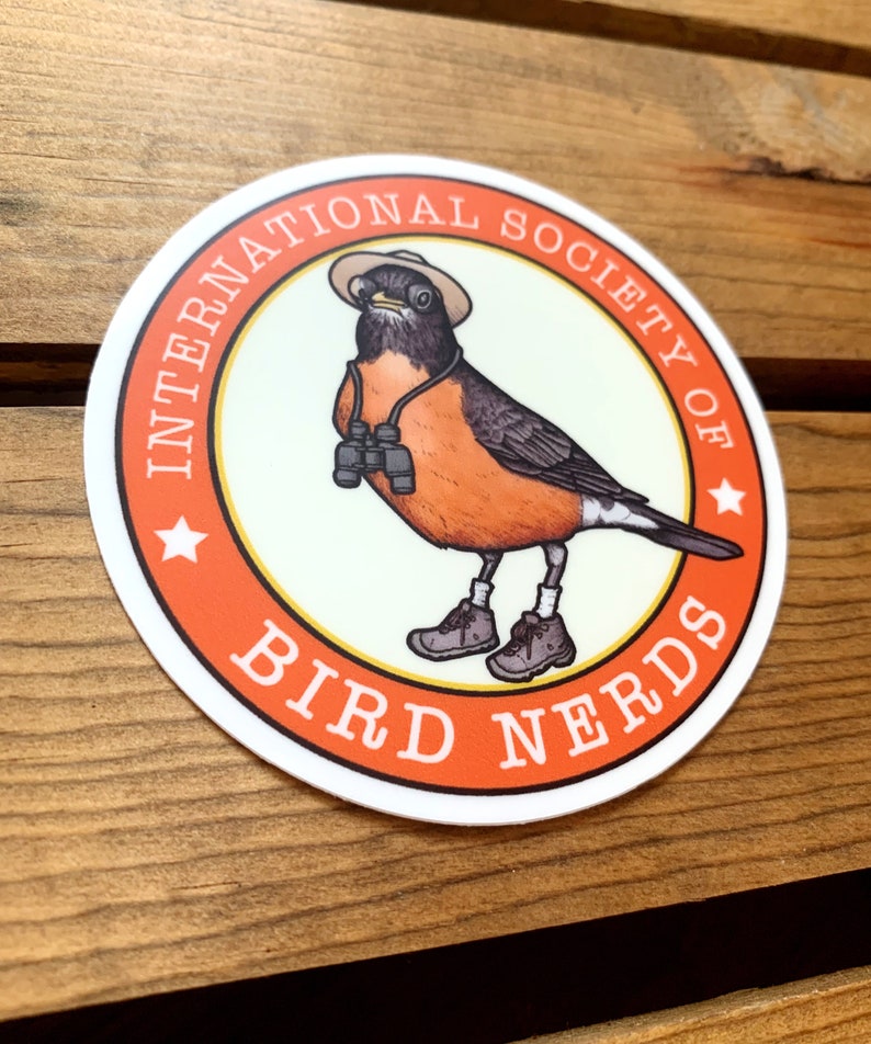 Bird Nerd Vinyl Sticker. Birding Bumper Sticker. Bird Lover - Etsy