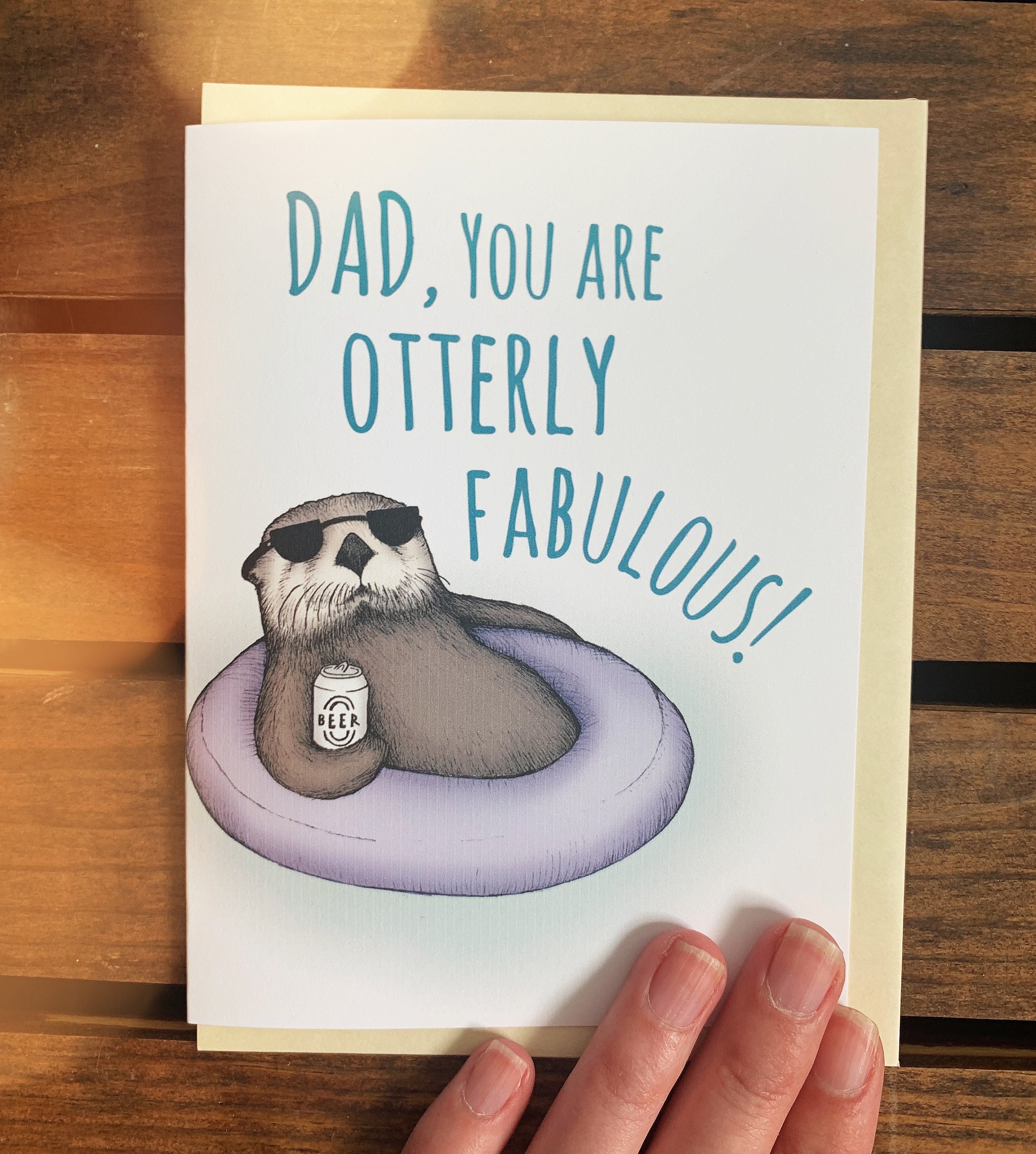 Funny Fathers Day Card. Cute Otter Card. Happy Father's | Etsy